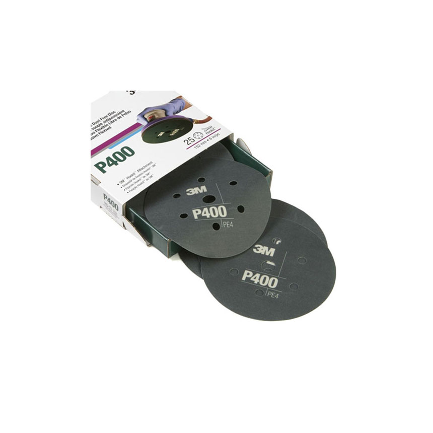 3M 6 Flexible Hookit Abrasive Dust-Free Discs | Automotive Sanding Discs