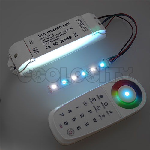 T4 Color Wheel RGBW LED Zone Controller for Color Changing RGB+W or RGB ...