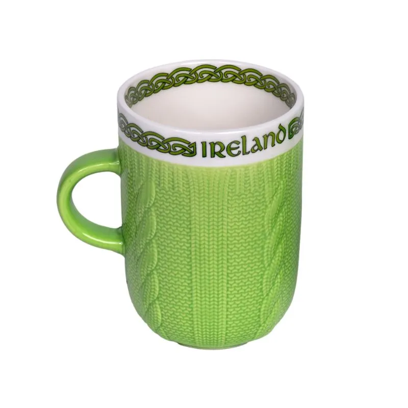 Cable Knit Ceramic Coffee Mug | Microwave & Dishwasher Safe