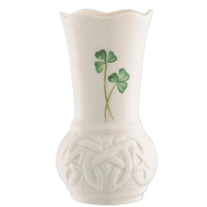 Handcrafted Parian China Irish Vase | Embossed Celtic Knotwork