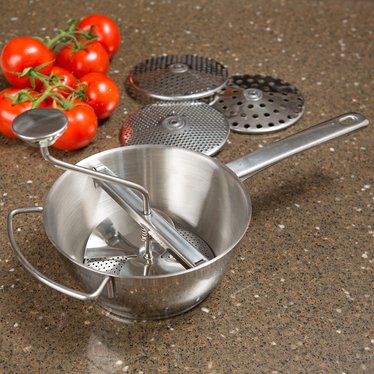 2-Qt Stainless Steel Food Mill with 4 Discs, Food Mills - Lehman's