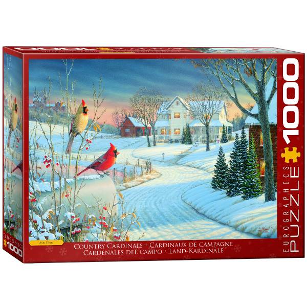 Country Cardinals Jigsaw Puzzle, 1000pcs | Lehman's