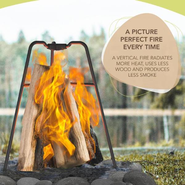 Flame Frame Vertical Bonfire Builder, Camping | Lehman's