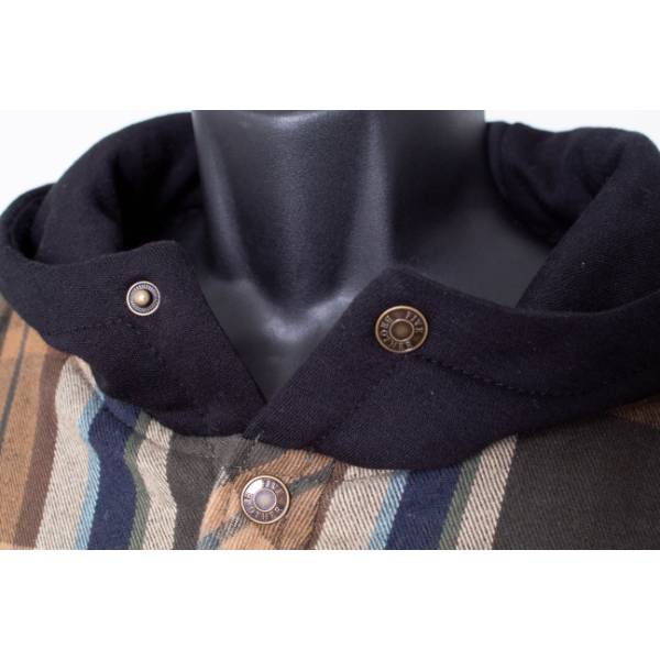 Mens Hooded Sherpa Lined Flannel Jacket Lehmans