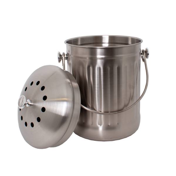 Stainless Steel Odor-Free Compost Pail | Lehman's