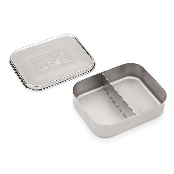 Stainless Steel 2-Compartment Snack Container | Lehman's