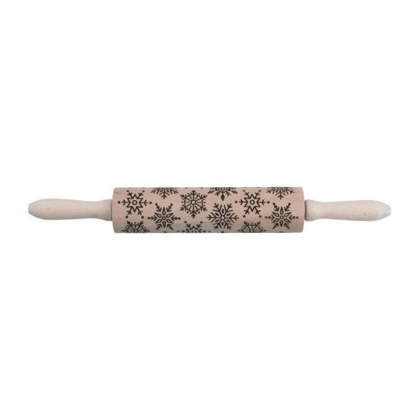Snowflake Embossed Rolling Pin | Lehman's