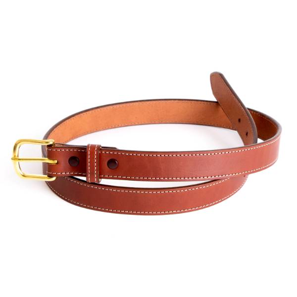 Amish-Made Dressy Leather Belts - 1-1/4 inch wide, Clothing and ...