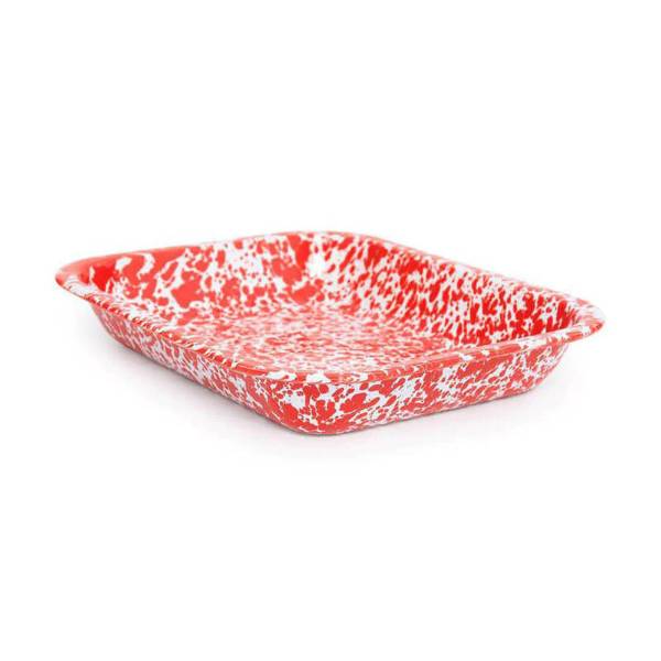 Red Enamelware Roasting Pan | Lehman's