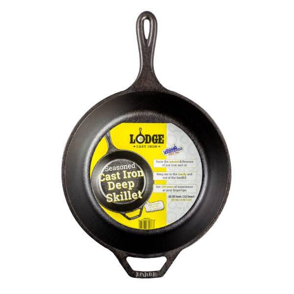 Lodge Cast Iron Deep Skillet, Cast Iron Cookware - Lehman's