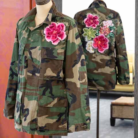 Boho Camo Jacket: Olive & Cocoa