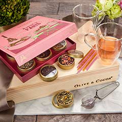 Parisian Tea Sampler Crate: Olive & Cocoa
