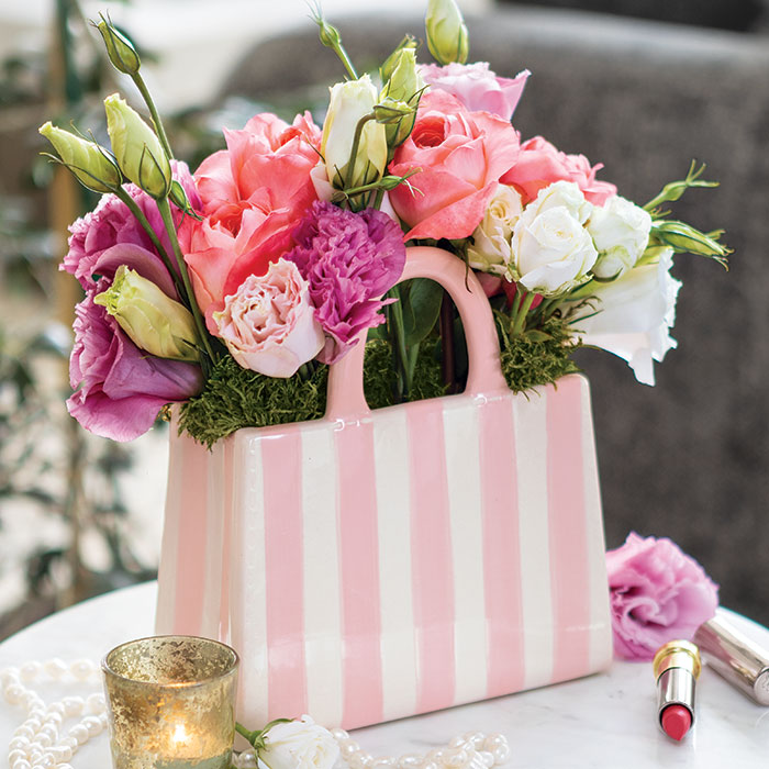 Ceramic Handbag Fleur, Valentine's Day Floral Arrangements: Olive ...