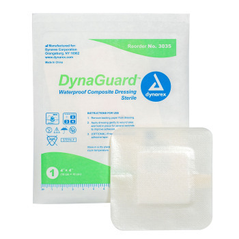 DRESSING,COMPOSITE,WATERPROOF,DYNAGUARD,DYNAREX,4X4,120/CS, Wound Care ...