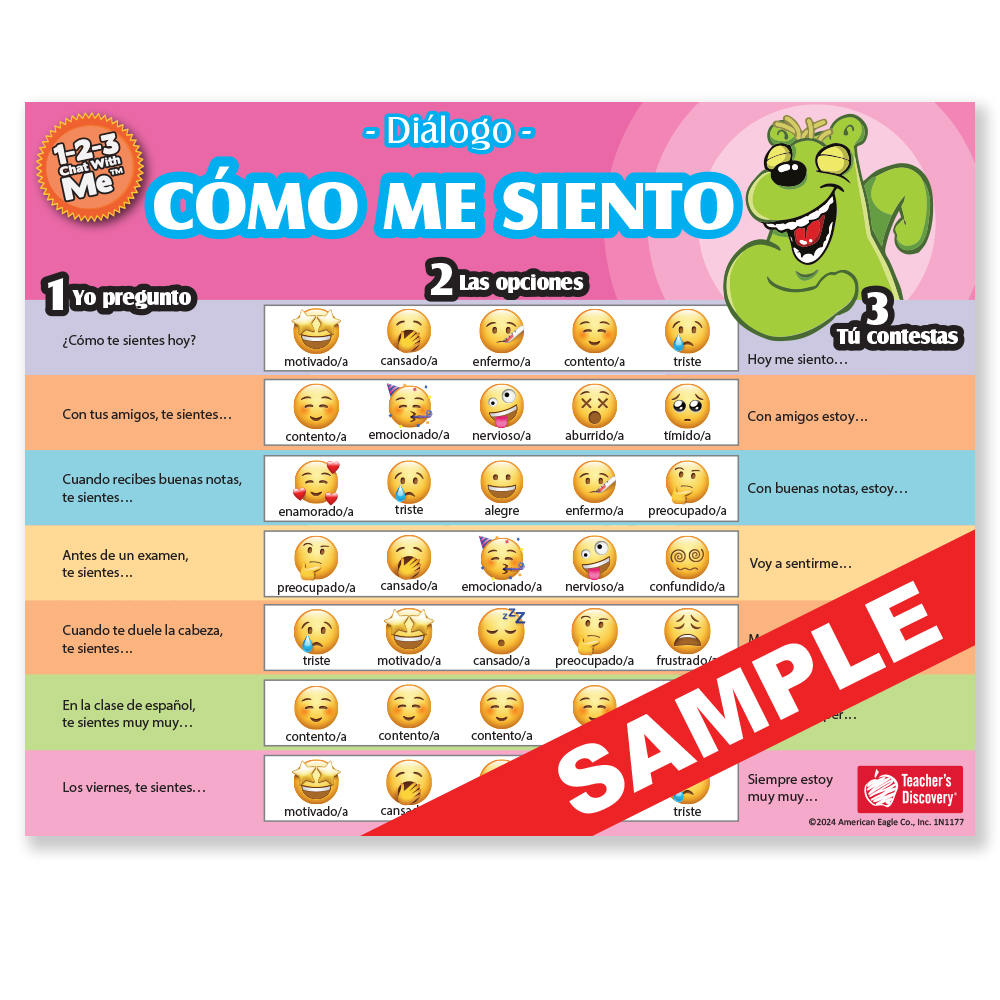 1-2-3 Chat With Me: Set of All 9 First-Year Spanish Chat Mat Downloads ...
