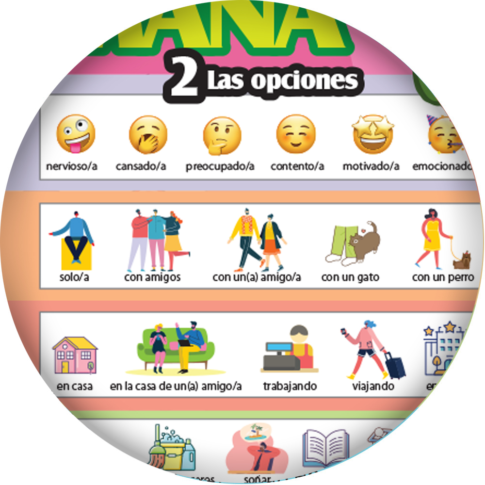 1-2-3 Chat With Me: Mi fin de semana First-Year Spanish Chat Mats ...